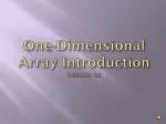PPT - One Dimensional Array PowerPoint Presentation, free download - ID ...