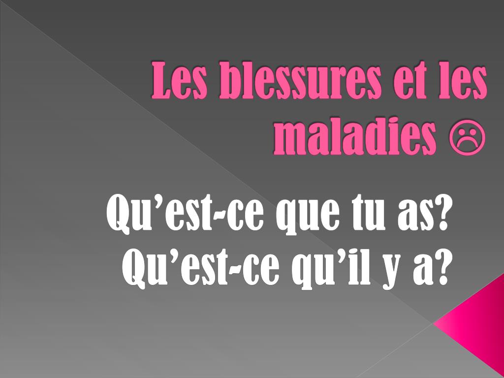 PPT - Les blessures et les maladies PowerPoint Presentation, free ...