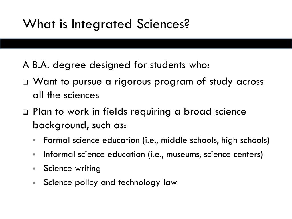 PPT - What is Integrated Sciences? PowerPoint Presentation, free ...