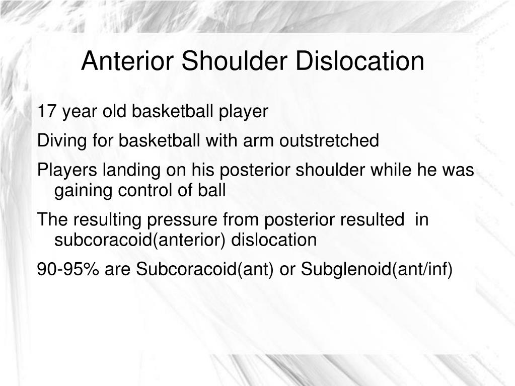 PPT - Anterior Shoulder Dislocation PowerPoint Presentation, free ...