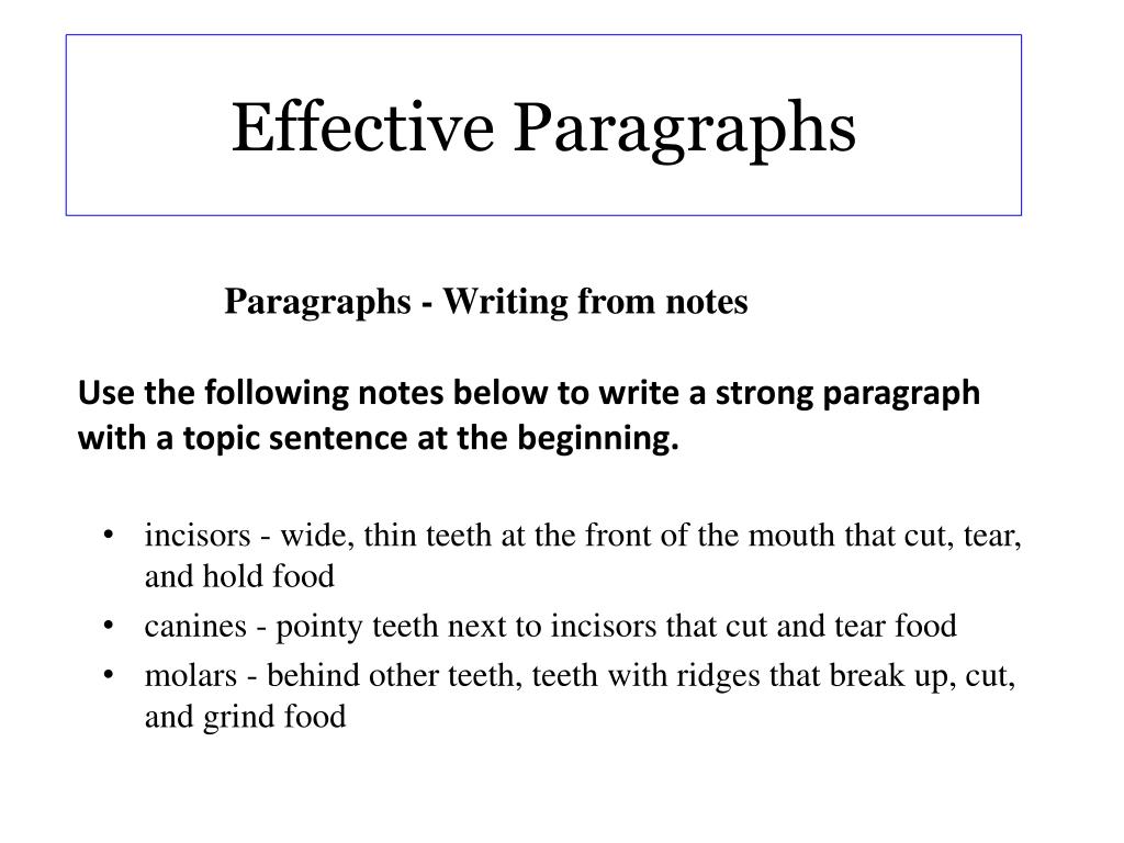 PPT - Effective Paragraphs PowerPoint Presentation, free download - ID ...