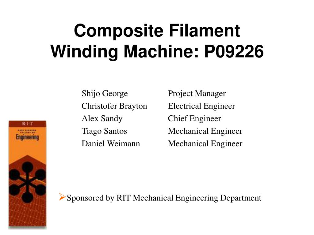 PPT - Composite Filament Winding Machine: P09226 PowerPoint ...