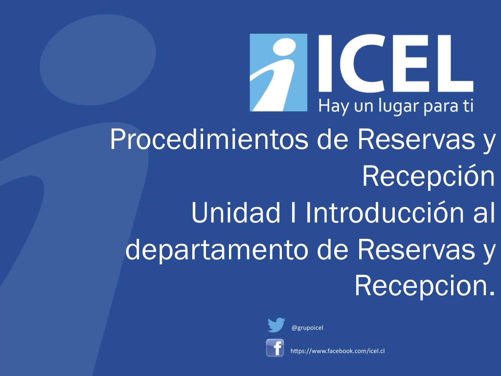 PPT - Procedimientos de Reservas y Recepción PowerPoint Presentation ...