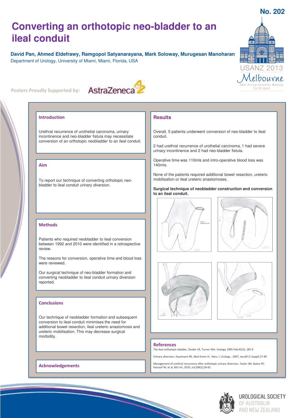 PPT - Converting an orthotopic neo-bladder to an ileal conduit ...