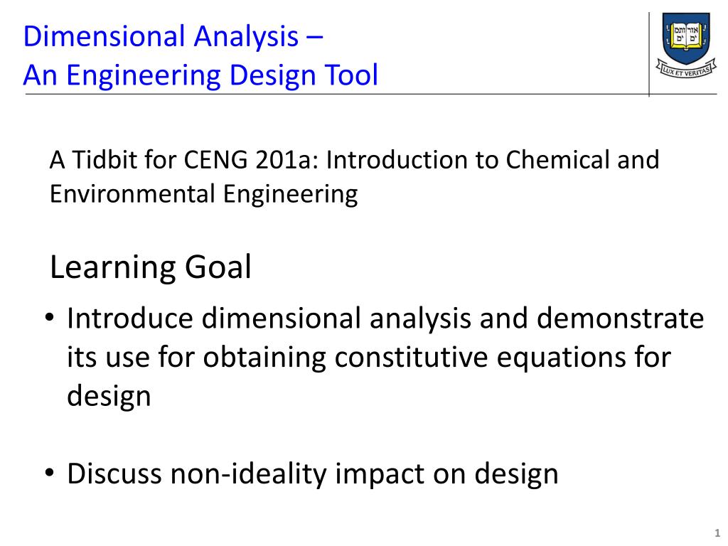 PPT - Dimensional Analysis – An Engineering Design Tool PowerPoint ...