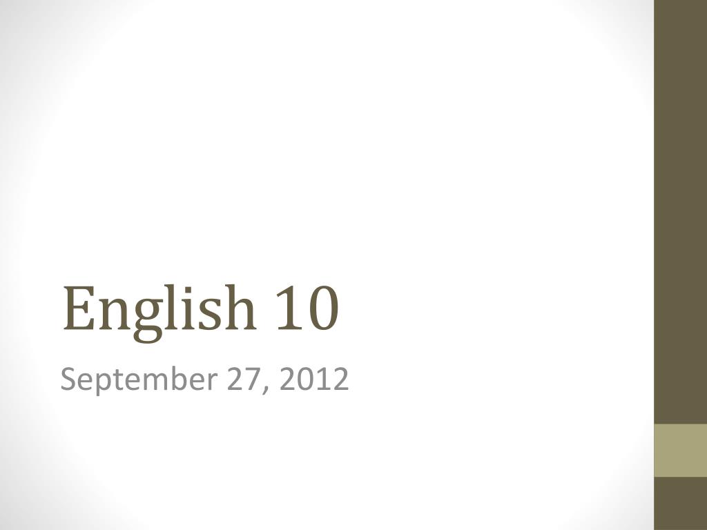 PPT - English 10 PowerPoint Presentation, free download - ID:2107661