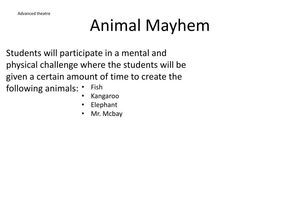 PPT - Animal Mayhem PowerPoint Presentation, free download - ID:2108267