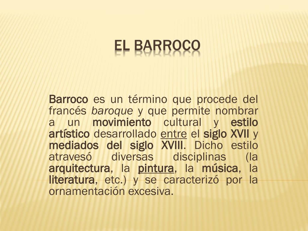 PPT - EL BARROCO PowerPoint Presentation, free download - ID:2110109