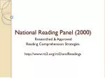 PPT - National Reading Panel (2000) PowerPoint Presentation, free ...