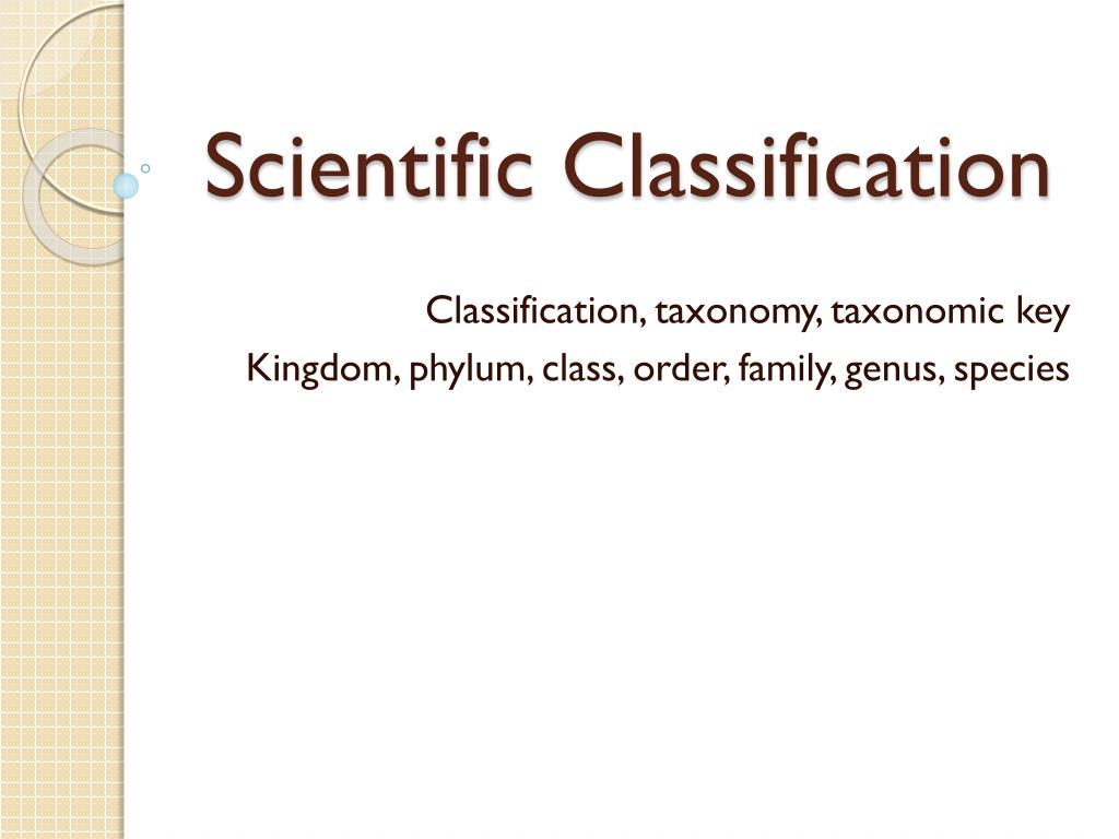 PPT - Scientific Classification PowerPoint Presentation, free download ...