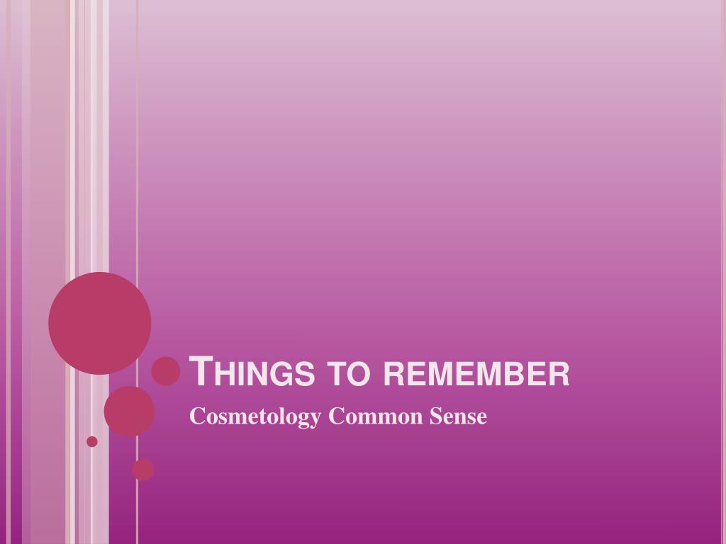 PPT - Things to remember PowerPoint Presentation, free download - ID ...