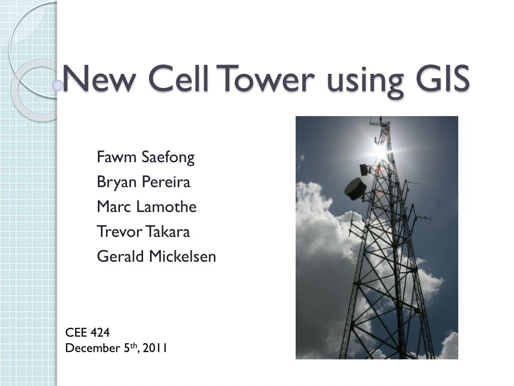 PPT - Optimizing New Cell Tower Location in Seattle Using GIS Analysis ...