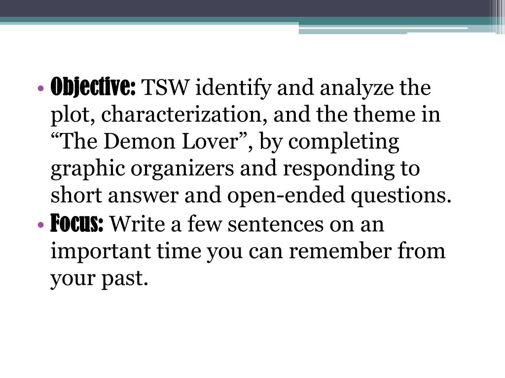 PPT - The Demon Lover By: Elizabeth Bowen PowerPoint Presentation, free ...