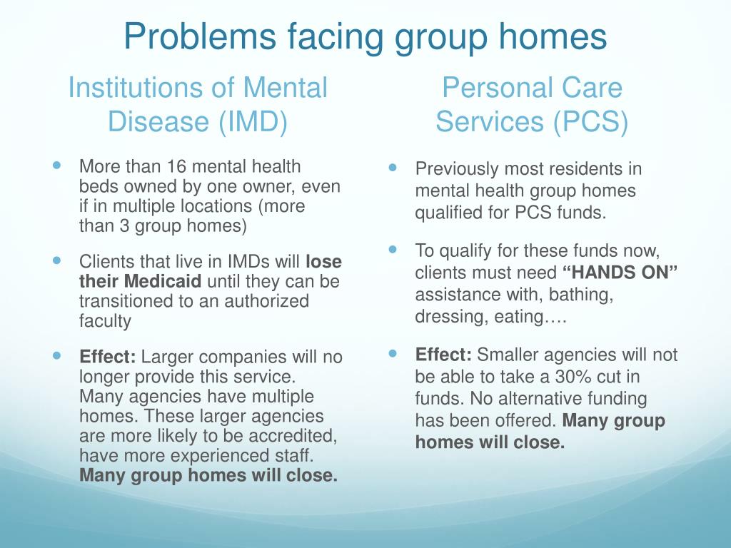 PPT - Problems facing group homes PowerPoint Presentation, free ...