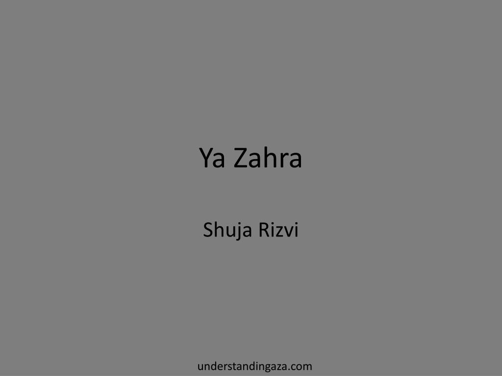 PPT - Ya Zahra PowerPoint Presentation, free download - ID:2113415