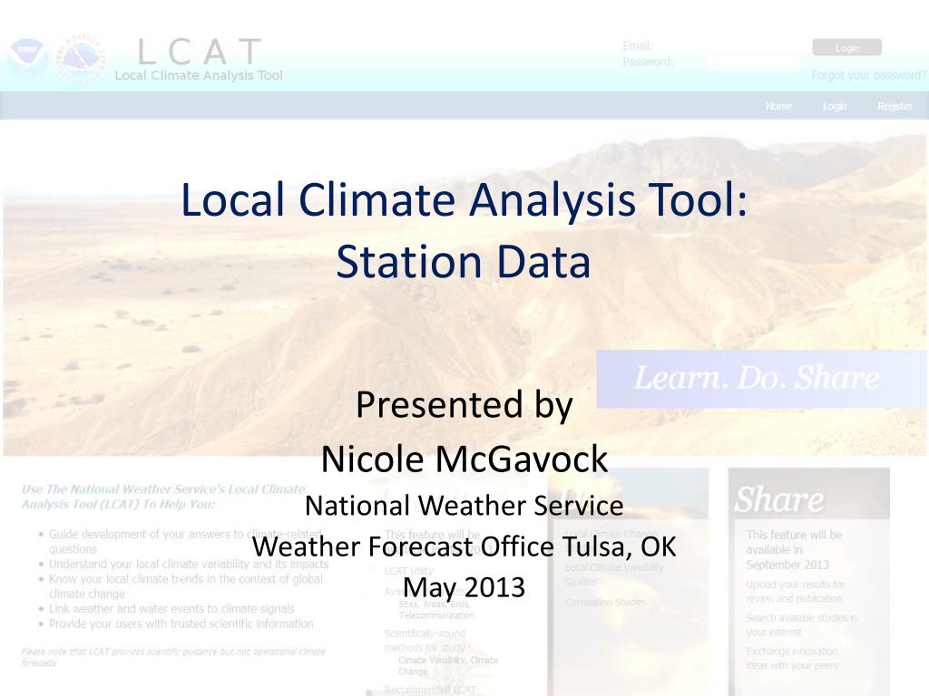 PPT - Understanding the Local Climate Analysis Tool (LCAT) for Accurate ...