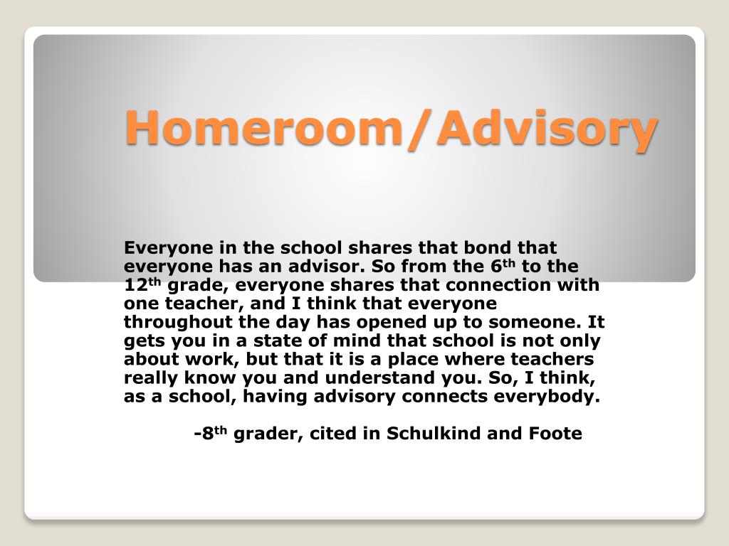 PPT - Homeroom/Advisory PowerPoint Presentation, free download - ID:2115907
