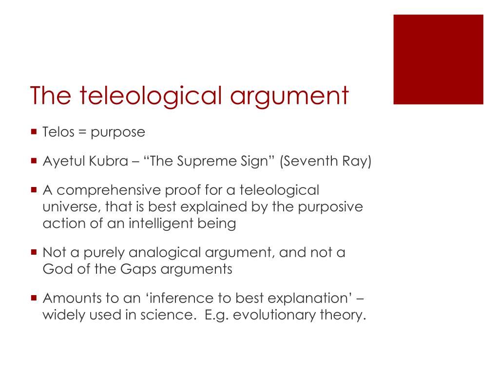 PPT - The teleological argument PowerPoint Presentation, free download ...