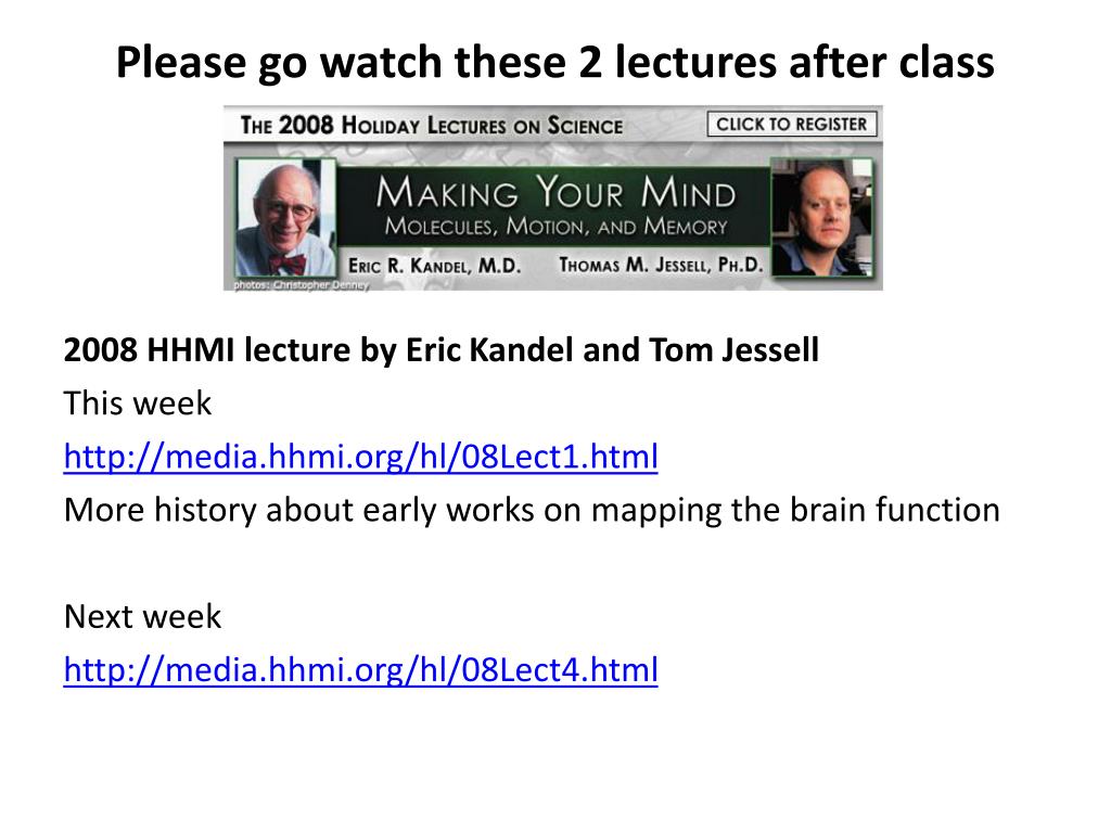PPT - Please go watch these 2 lectures after class PowerPoint ...
