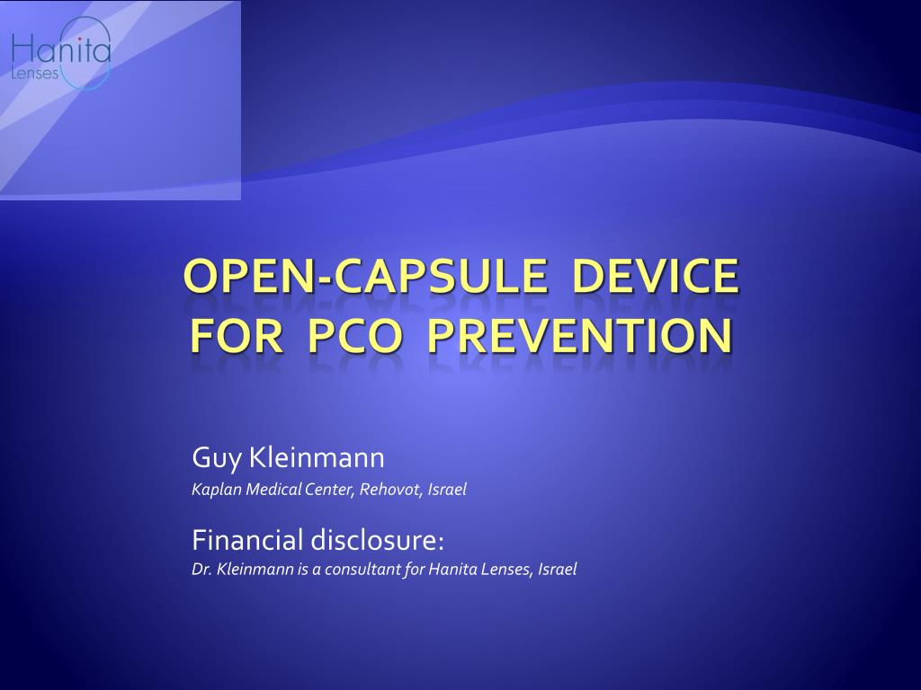 PPT - OPEN-CAPSULE DEVICE FOR PCO PREVENTION PowerPoint Presentation ...