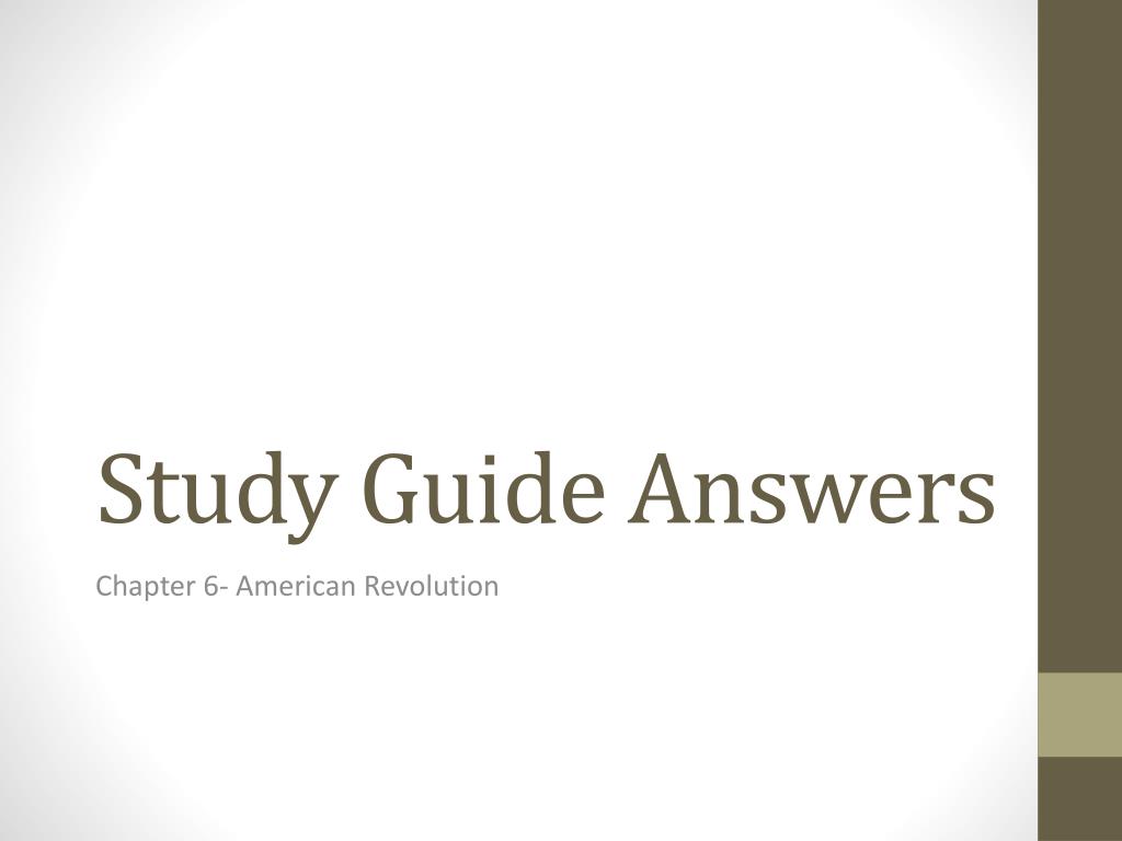 PPT - Study Guide Answers PowerPoint Presentation, free download - ID ...