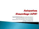 PPT - Antepartum Hemorrhage (APH) PowerPoint Presentation, free ...