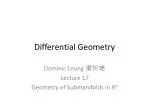 PPT - Differential Geometry for Curves and Surfaces PowerPoint ...