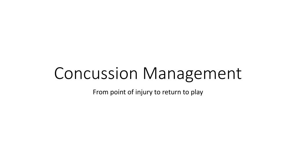 PPT - Concussion Management PowerPoint Presentation, free download - ID ...