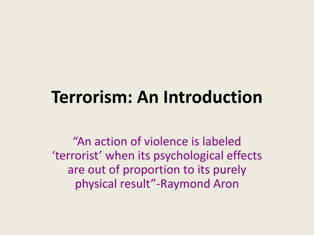 PPT - Terrorism: An Introduction PowerPoint Presentation, free download ...