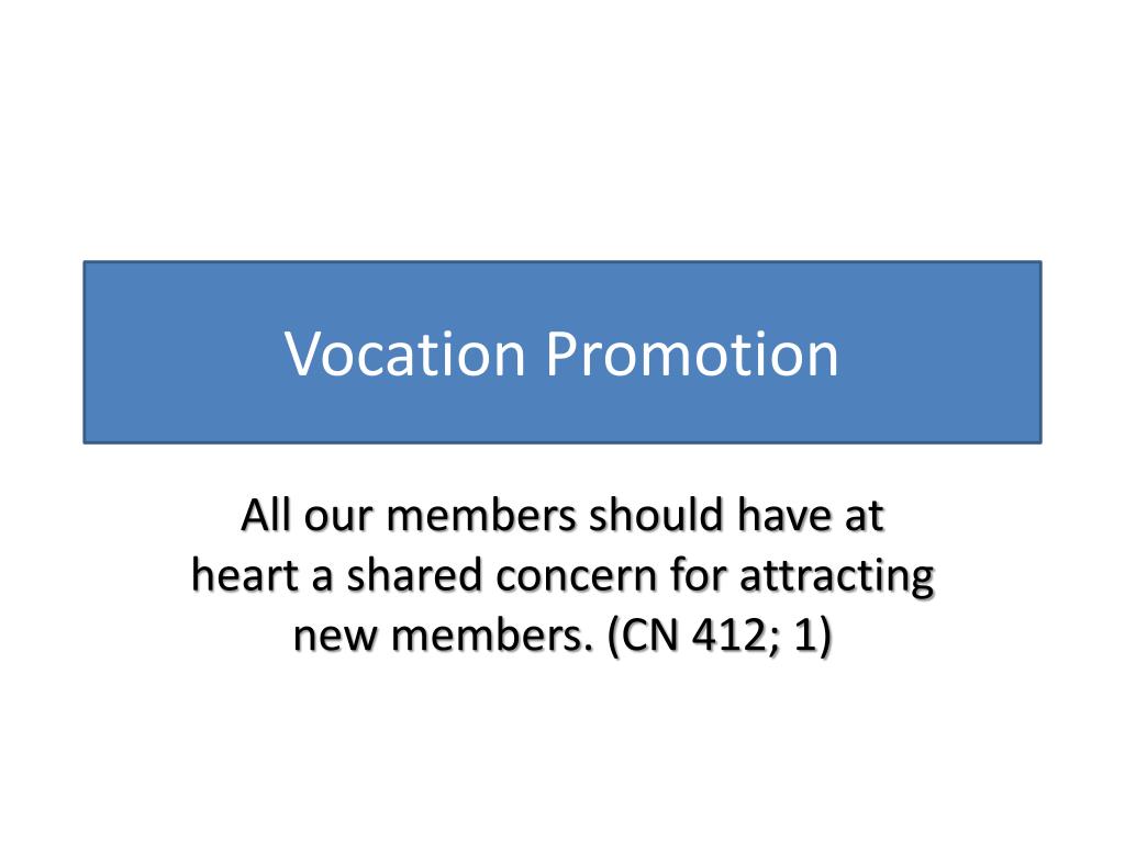 PPT - Vocation Promotion PowerPoint Presentation, free download - ID ...