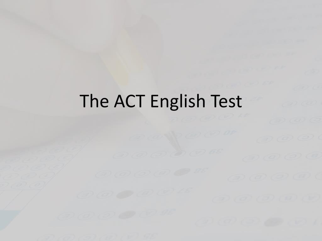 PPT - The ACT English Test PowerPoint Presentation, free download - ID ...