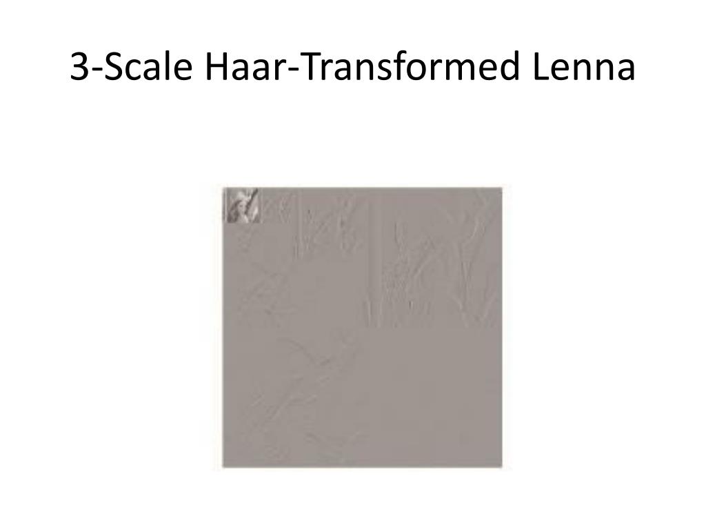 PPT - Exploring 3-Scale Haar Transformed Lenna Image for Advanced Image ...