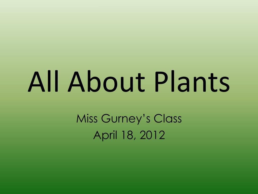 PPT - All About Plants PowerPoint Presentation, free download - ID:2132920