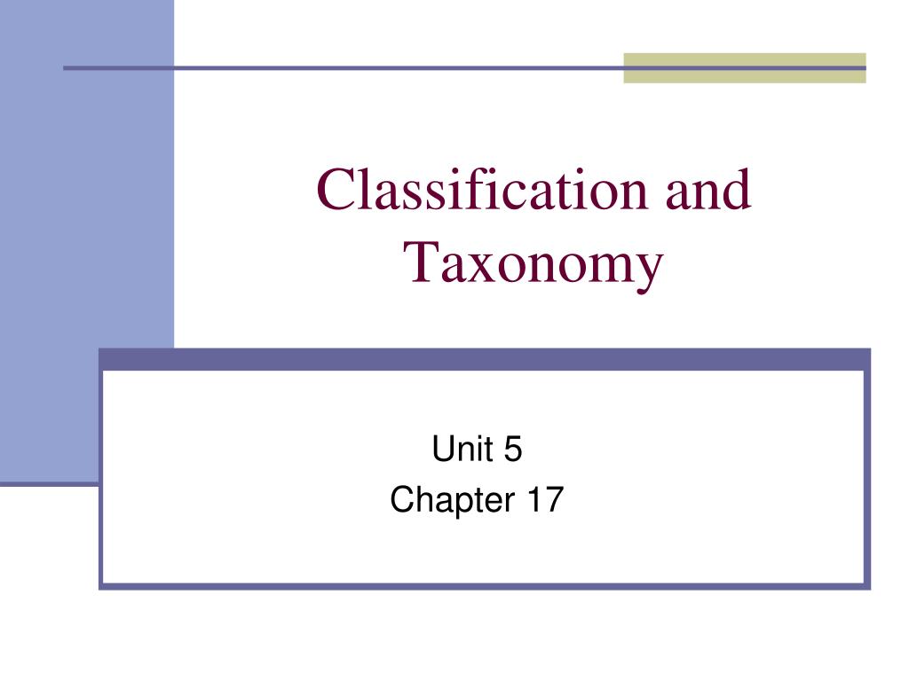 PPT - Classification and Taxonomy PowerPoint Presentation, free ...