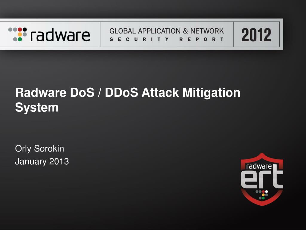PPT - Radware DoS / DDoS Attack Mitigation System PowerPoint Presentation - ID:2133352