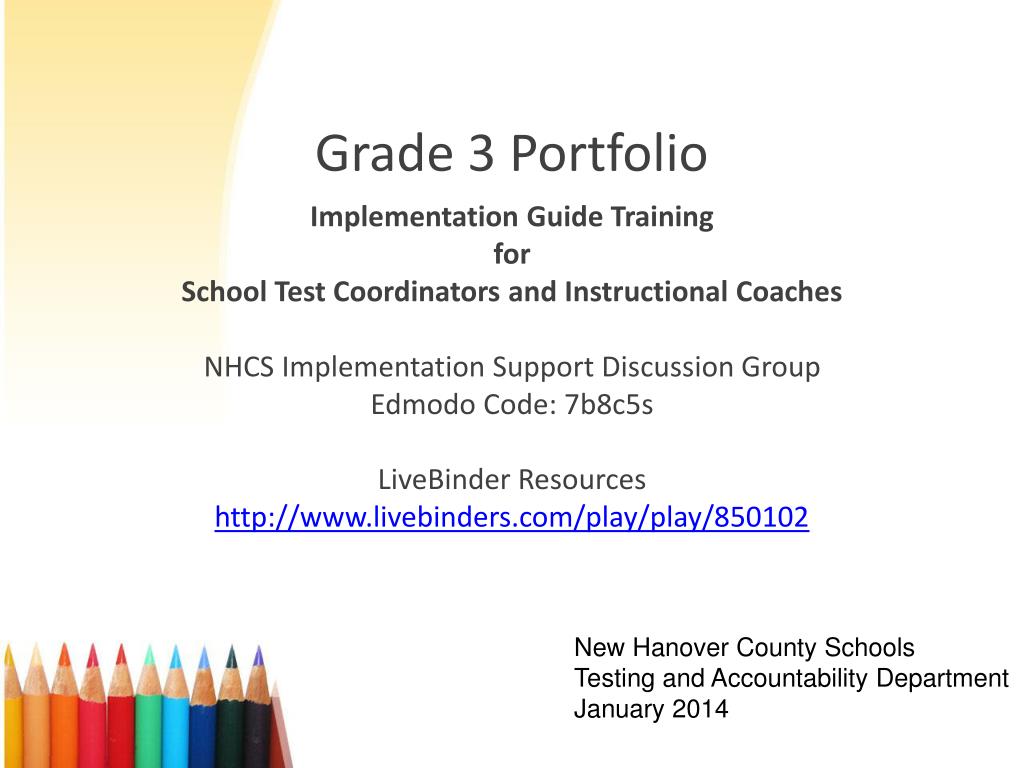 PPT - Grade 3 Portfolio PowerPoint Presentation, free download - ID:2135103