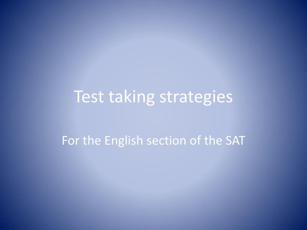 PPT - Test taking strategies PowerPoint Presentation, free download ...