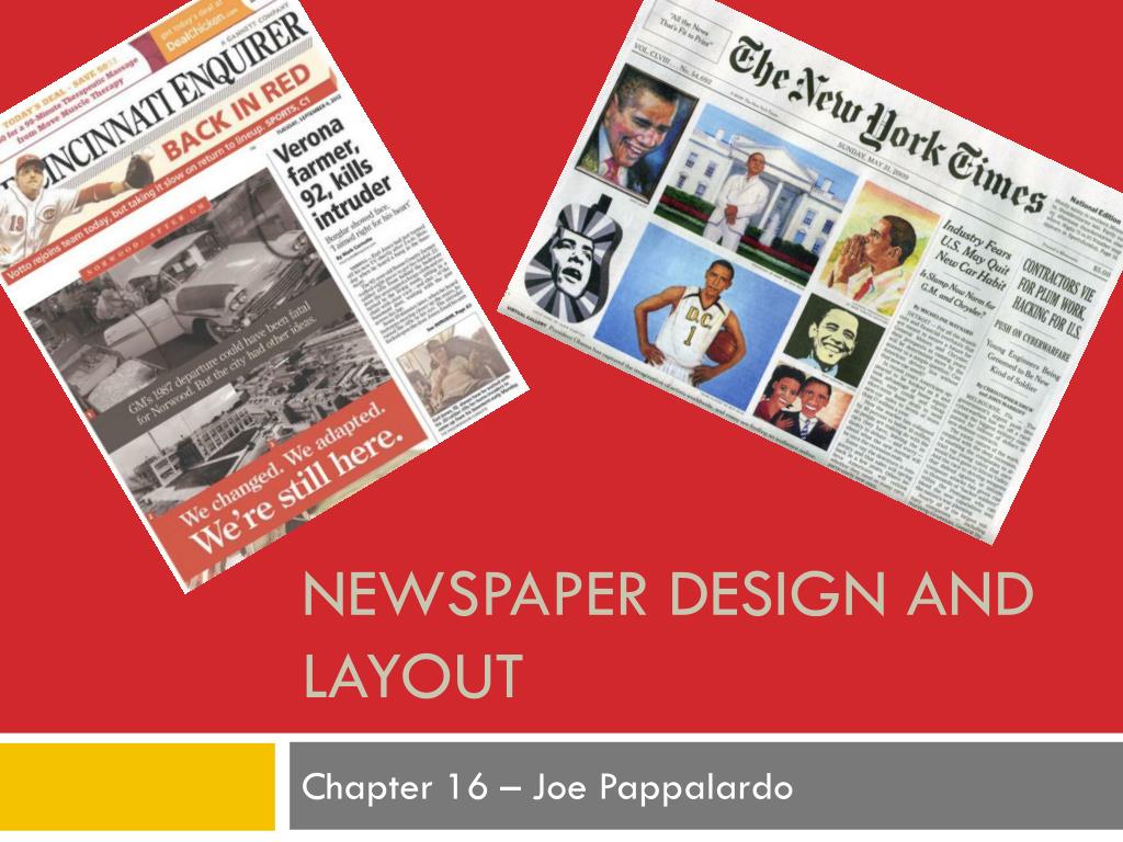 PPT - Newspaper Design and Layout PowerPoint Presentation, free ...