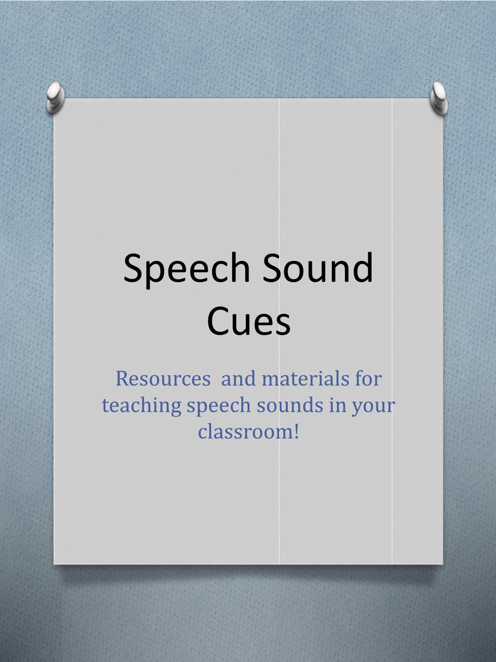 PPT - Speech Sound Cues PowerPoint Presentation, free download - ID:2140517