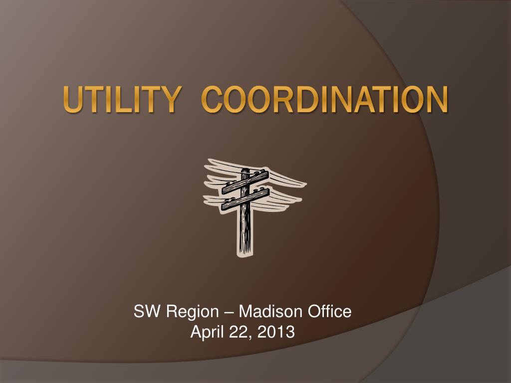 PPT - Utility Coordination PowerPoint Presentation, free download - ID ...