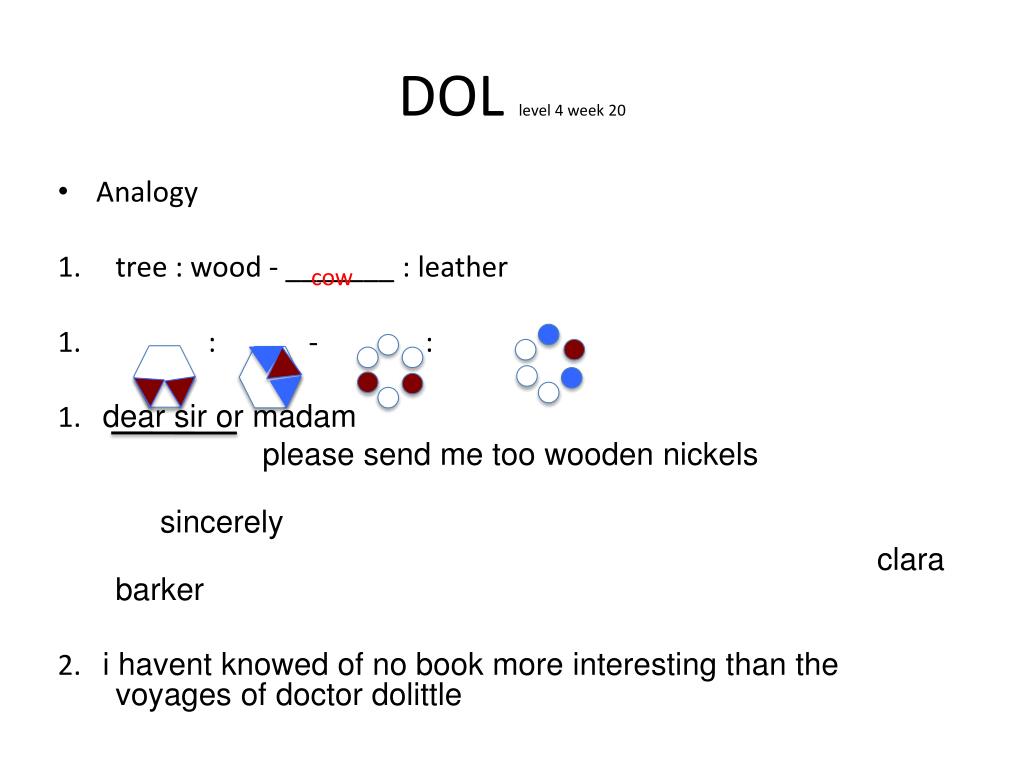 PPT - DOL level 4 week 20 PowerPoint Presentation, free download - ID ...