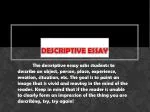 PPT - Descriptive Essay PowerPoint Presentation, free download - ID:1628758