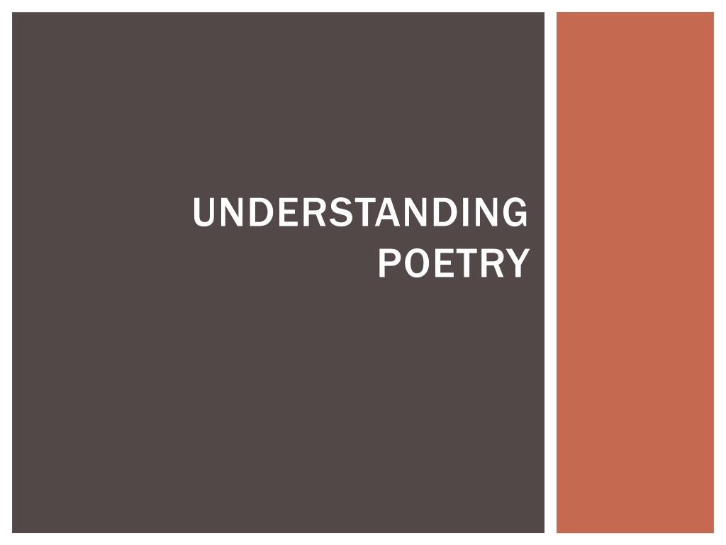 PPT - Understanding Poetry PowerPoint Presentation, free download - ID ...