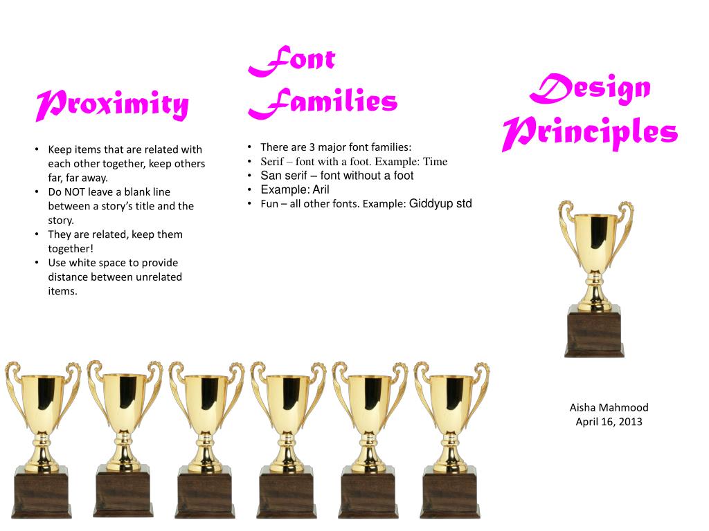 PPT - Font Families and Design Principles for Effective Graphic Design ...