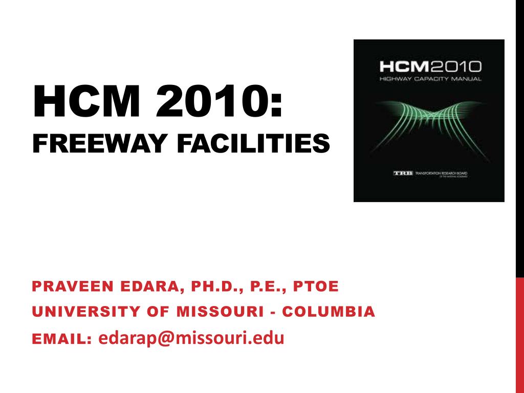 PPT - Hcm 2010: freeway facilities PowerPoint Presentation, free ...