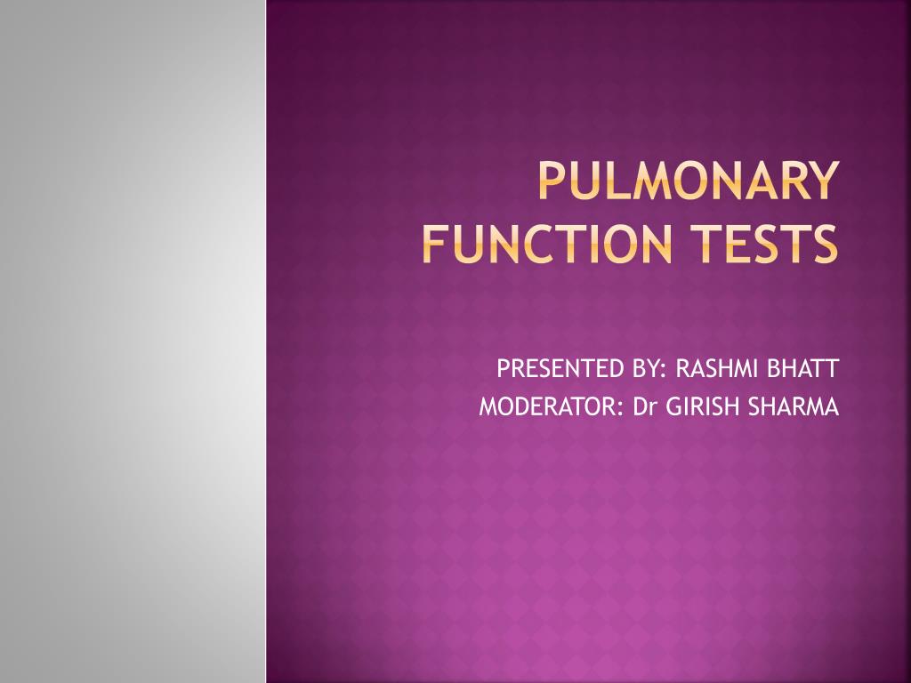 PPT - PULMONARY FUNCTION TESTS PowerPoint Presentation, free download ...