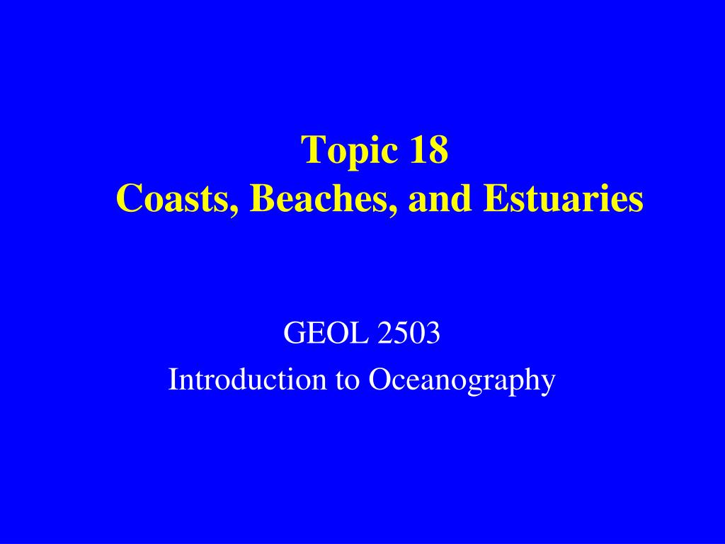 PPT - Topic 18 Coasts, Beaches, and Estuaries PowerPoint Presentation ...