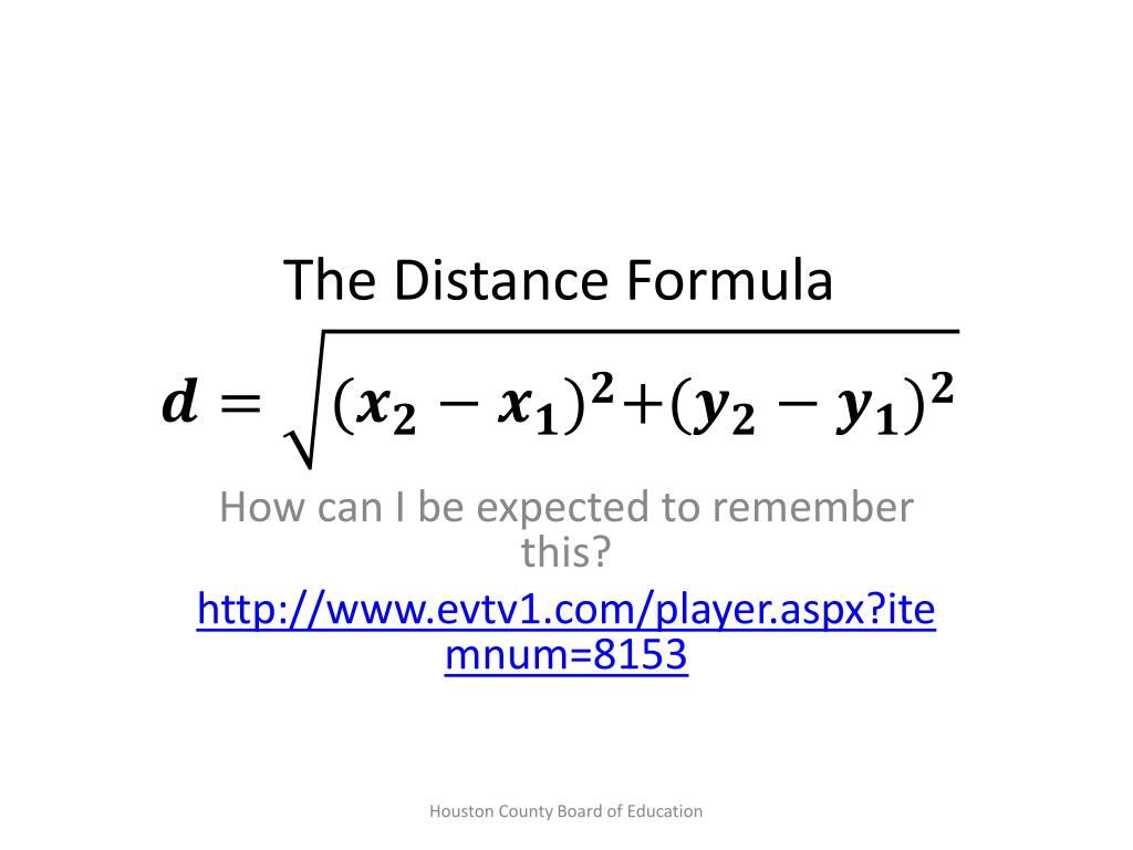PPT - The Distance Formula PowerPoint Presentation, free download - ID ...
