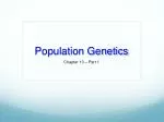 PPT - Population Genetics PowerPoint Presentation, free download - ID ...