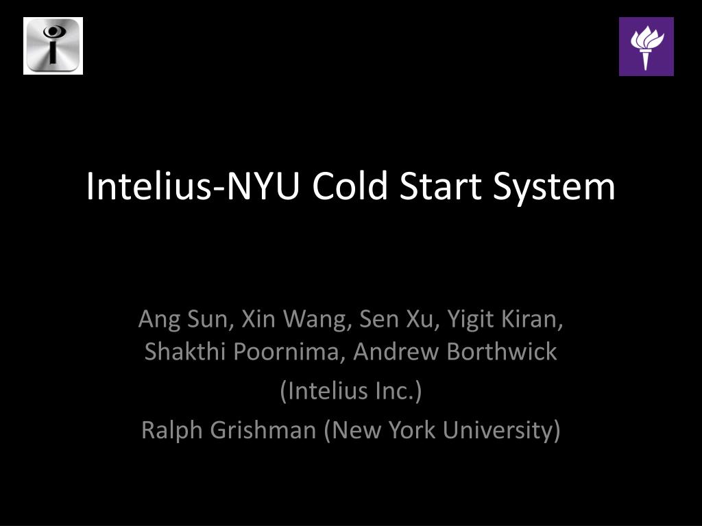 PPT - Intelius -NYU Cold Start System PowerPoint Presentation, free ...